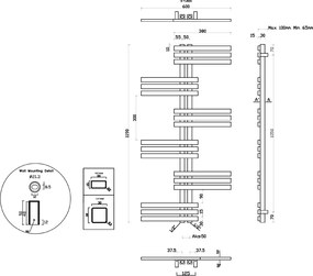 Sapho Rado otopné těleso 600 x 1190 mm broušená nerez NR650