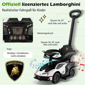 Costway Posuvné autíčko Lamborghini s madlem a úložným prostorem tlačné autíčko