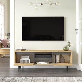 ASPERE TV skříňka, dub Left + antracit
