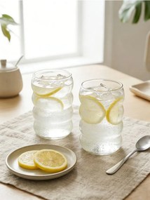 Sinsay - Sklenice s dekorativním žebrováním 2 pack - clear