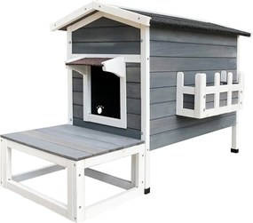 Domeček pro kočku fudajo – 73,5 × 48 × 104,5 cm (52201)