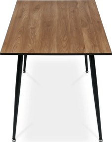 Autronic Jídelní stůl, 120x75 cm, deska MDF, dýha divoký dub, kovové nohy,  černý lak AT-682 OAK