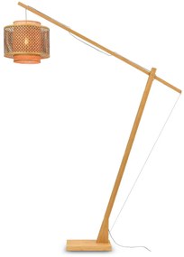 Bhutan stojací lampa Barva dřeva:: přírodní bambus, velikost stínidla:: M - 40x34cm, velikost stojanu:: L - výška 207cm