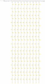 Easy Fix LED světelný závěs venkovní, 100 × 300 cm, teple bílá, 300 diod, bílý kabel, IP67, prodlužovací
