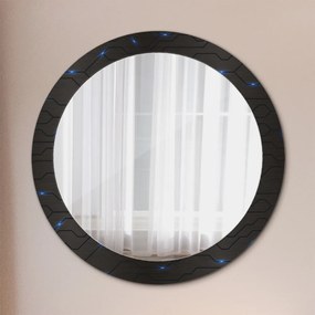 Kulaté dekorativní zrcadlo Futuristický abstrakt fi 80 cm
