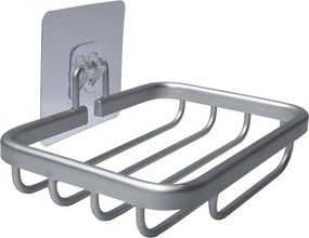 Kovová mýdlenka bez vrtání v leskle stříbrné barvě Filaire Aluminium – douceur d'intérieur