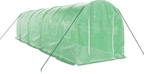 Skleník s ocelovým rámem zelený 16 m² 8 x 2 x 2 m 3188019
