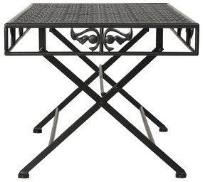 vidaXL Skládací konferenční stolek vintage kovový černý 100x50x45 cm