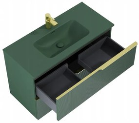 Elita Skappa, nábytkové umyvadlo 100,8x46x1,8 cm, zelená matná, ELT-146068