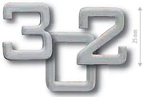 Nalepovací domovní číslice COBRA 25 mm (NEREZ), 2