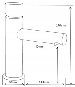 Mexen Rumba One umyvadlová baterie, chrom/černá, 73501-07