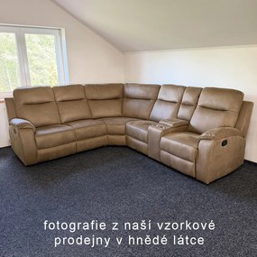 Sedací souprava MALAGA | 248x276 cm | UNIVERZÁLNÍ levá i pravá | s FUNKCÍ RELAX | tmavě šedá látka | EXTRA POHODLNÉ