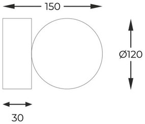 Zuma Line 5647 - Nástěnné svítidlo ALI 1xG9/40W/230V
