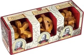 PROFESSOR PUZZLE Hlavolam Great Minds: Slavní muži 3v1 / Dřevěný / Sad
