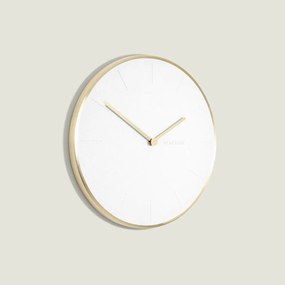 Stackers, Nástěnné hodiny White & Brushed Gold Clock | bílá 75654