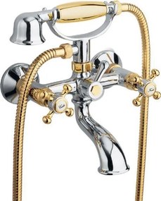 Reitano Rubinetteria Reitano Rubinetteria, ANTEA nástěnná vanová baterie kompletní, chrom/zlato, 3012