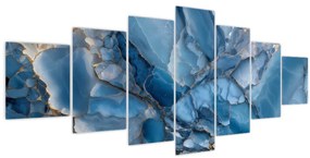 Obraz - Modrý členitý mramor (210x100 cm)