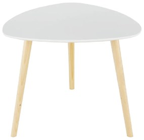 Vikio Příruční stolek 48x40cm s konstrukcí z přírodního dřeva TK2147