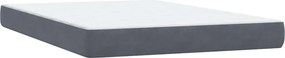 Box spring postel s matrací tmavě šedá 160x210 cm samet 3316312