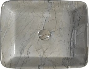 Sapho, DALMA keramické umyvadlo 48x13x38 cm, grigio, MM513