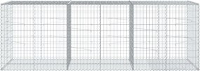 Gabionový koš s víkem 300 x 100 x 100 cm pozinkované železo 3295194