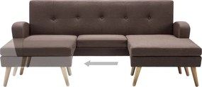 vidaXL Rohová sedačka s textilním čalouněním 186 x 136 x 79 cm [246997] Barva: Tmavě šedá