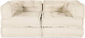Modulová pohovka 2 ks Textil Krémová 140 x 70 x 56 cm 3315061