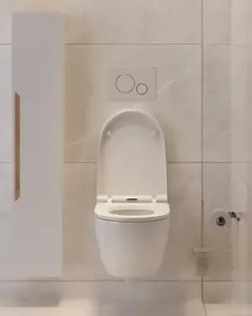 kielle Vega - WC štětka nástěnná s držákem | matné sklo/chrom