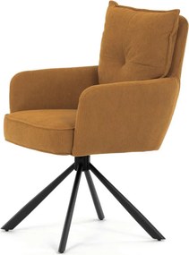Jídelní židle HC-X1128 YEL2, manšestrová látka, žlutá (60 x 67) cm