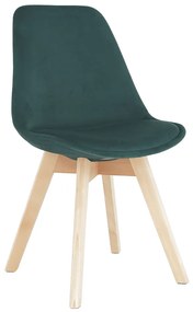 Židle, emerald Velvet látka/buk, Tempo Kondela LORITA