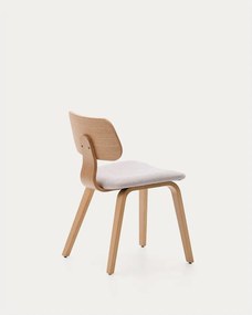 Béžová/v přírodní barvě jídelní židle v dekoru dubu Gena – Kave Home
