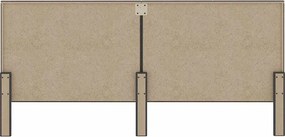 Čelo postele tmavě šedé textil 200 x 200 cm 287479