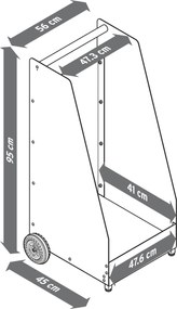 Tchibo - Vozík na palivové dřevo - barva: černá
