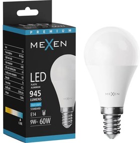 Mexen Nova LED žárovka E14, G45, 9W, Studená - 6500K, 945 lm - L101-E14-0965-01