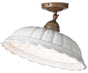 Il Fanale 061.02.OC Anita, rustikální stropní svítidlo z antické mosazi, 1x15W LED E27, prům.32 cm