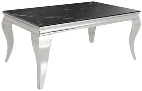 Designový konferenční stolek Rococo 100 cm černý / stříbrný