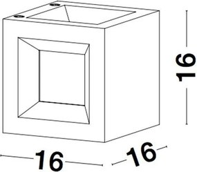 NV 9762161 Venkovní nástěnné svítidlo CASTRO šedý pískovec a akryl E27 1x12W bez žárovky 100-240V IP65 - NOVA LUCE