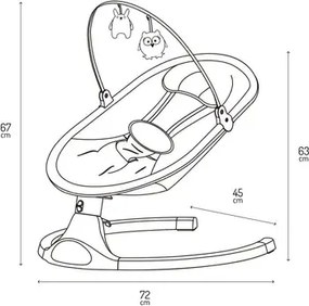 MoMi KENANI Elektrické houpátko béžové