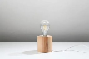 Stolní lampa SOLLUX Salgado E27 1x60W bez zdroje přírodní dřevo SL.0674