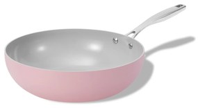 Elmich Nepřilnavá keramická Wok pánev Vital Ø 26 cm - růžová