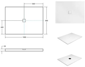 NOX ULTRASLIM sprchová vanička Rozměr vaničky: 140x90cm