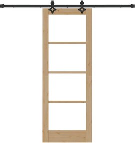 Posuvné dveře ORKDAL 73,5 x 198,5 cm Přirozená a černá 3332183