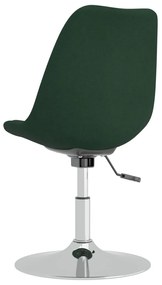Otočné jídelní židle 4 ks tmavě zelené textil - Default Title