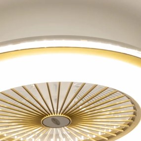 Brilagi - LED Stmívatelné svítidlo s ventilátorem RONDA LED/48W/230V zlatá + DO