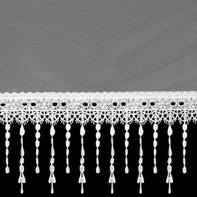 KRÁTKÁ ZÁCLONA NA PÁSCE MANUELA 150X40 CM BÍLÁ