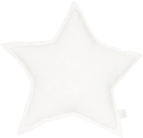 COTTON & SWEETS Polštářek Lněný hvězda bílá, 44 cm