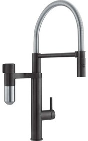 Franke - Vital Tap dřezová baterie s filtračním zařízením, flexibilním ramenem a sprškou, matná černá/nerez 120.0621.313