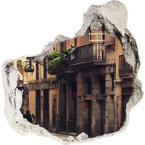 Wallmuralia Fototapeta díra na zeď 3D Ulice Barcelony 75x75 cm