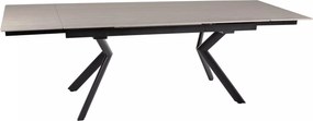 Jídelní rozkládací stůl Norton 160/240 cm keramika travertin/černý