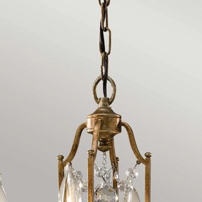 Rustikální lustr Elstead Valentina 41 cm 4xE14 Starý bronz